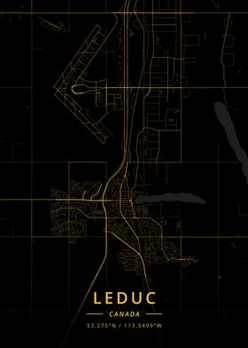 'Leduc Canada' Poster by Designer Map Art | Displate