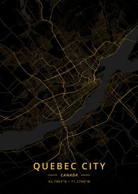 'Quebec City Canada' Poster by Designer Map Art | Displate