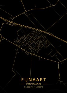 'Fijnaart Netherlands' Poster by Designer Map Art | Displate