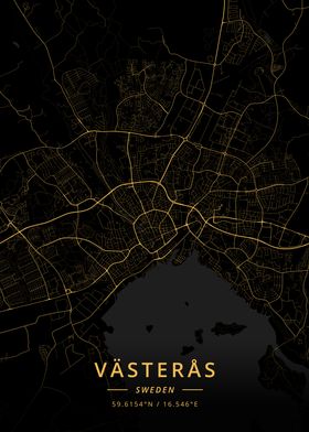 'Vasteras Sweden' Poster by Designer Map Art | Displate