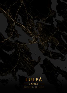 'Lulea Sweden' Poster by Designer Map Art | Displate