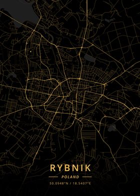 'Rybnik Poland' Poster by Designer Map Art | Displate