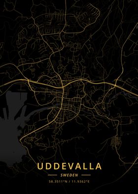 'Uddevalla Sweden' Poster by Designer Map Art | Displate