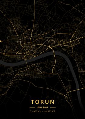 'Torun Poland' Poster by Designer Map Art | Displate