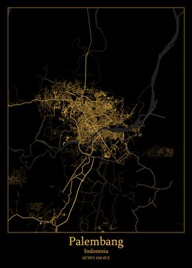 'Palembang Indonesia' Poster by Iwoko | Displate