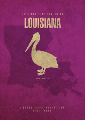 'Louisiana State Facts' Poster by Design Turnpike | Displate