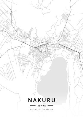 'Nakuru Kenya' Poster by Designer Map Art | Displate