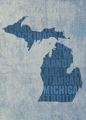 'Michigan State Words' Poster by Design Turnpike | Displate