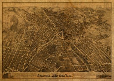'Syracuse New York Map 1874' Poster by Design Turnpike | Displate