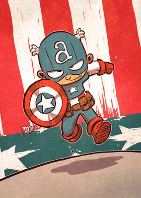 'Cartoon Cap' Poster by Marvel | Displate