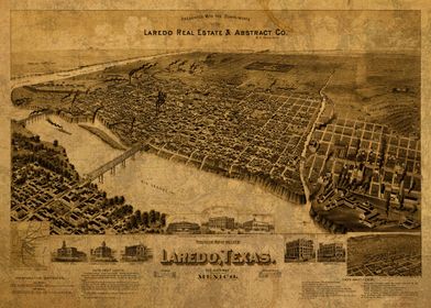 'Laredo Texas City Map 1892' Poster by Design Turnpike | Displate
