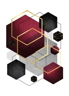 'Hexagonal Geo' Poster by Urban Epiphany | Displate