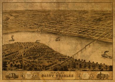 'St Charles Missouri Map' Poster by Design Turnpike | Displate