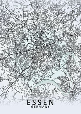map of Essen map poster city map print Essen Germany Essen map art map print Essen Essen map ...