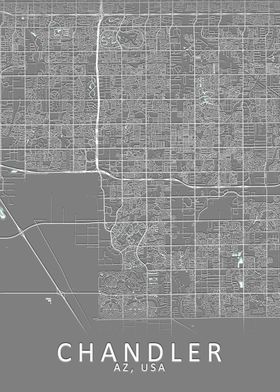 'Chandler AZ USA City Map' Poster by City Map Art Prints | Displate