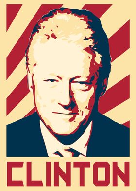 'Bill Clinton Propaganda' Poster by Filip Hellman | Displate