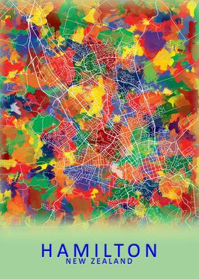 'Hamilton New Zealand Map' Poster by City Map Art Prints | Displate