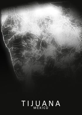 'Tijuana Mexico City Map' Poster by City Map Art Prints | Displate