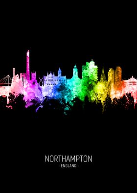 'Northampton Skyline' Poster by Michael Tompsett | Displate