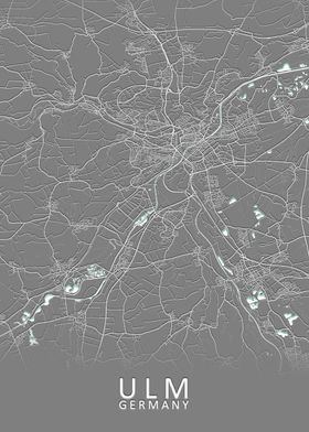 'Ulm Germany City Map' Poster by City Map Art Prints | Displate