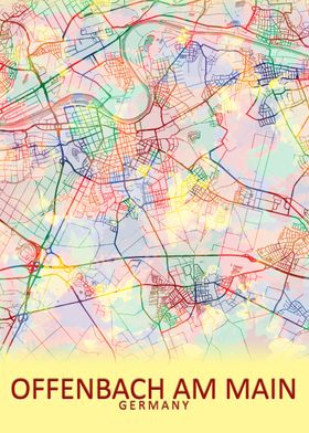 'Offenbach Germany City Map' Poster by City Map Art Prints | Displate