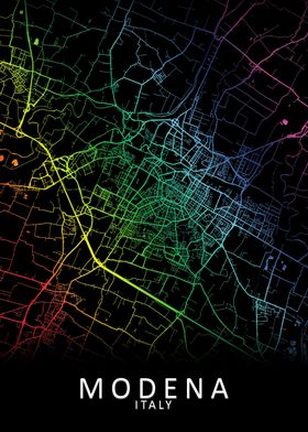 'Modena Italy City Map' Poster by City Map Art Prints | Displate