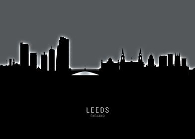 'Leeds England Skyline' Poster by Michael Tompsett | Displate