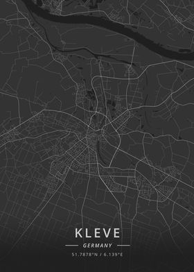 'Kleve Germany' Poster by Designer Map Art | Displate