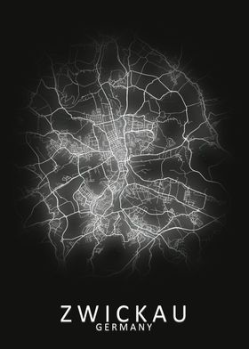 'Zwickau Germany City Map' Poster by City Map Art Prints | Displate