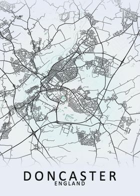 'Doncaster England City Map' Poster by City Map Art Prints | Displate