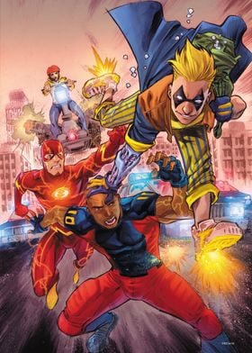 'Trickster Chase' Poster by DC Comics | Displate