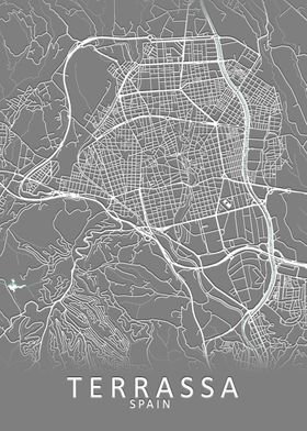 'Terrassa Spain City Map' Poster by City Map Art Prints | Displate