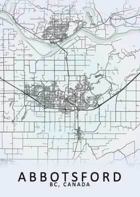 'Abbotsford Canada City Map' Poster by City Map Art Prints | Displate