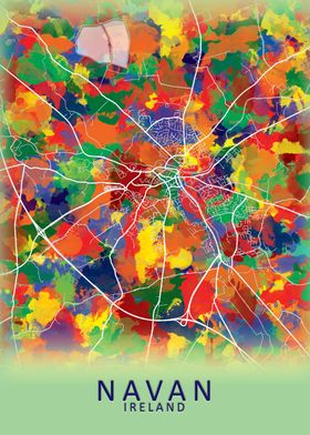'Navan Ireland City Map' Poster by City Map Art Prints | Displate