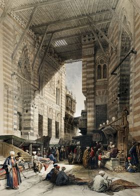 'Silk Bazaar Cairo 1849' Poster by Holy Rock Design | Displate