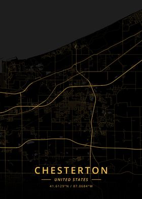 'Chesterton United States' Poster by Designer Map Art | Displate