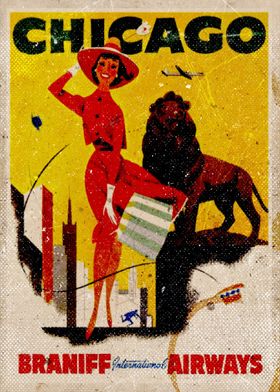 'Chicago Braniff Airways' Poster by The Poster | Displate