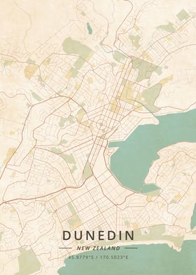 'Dunedin New Zealand' Poster by Designer Map Art | Displate