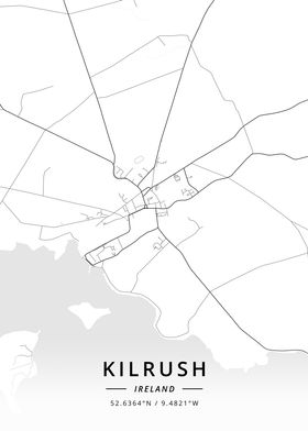 'Kilrush Ireland' Poster by Designer Map Art | Displate