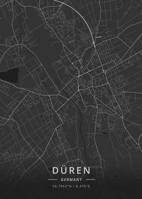 'Duren Germany' Poster by Designer Map Art | Displate