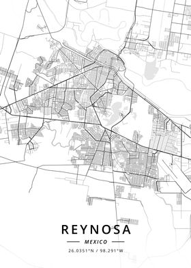 'Reynosa Mexico' Poster by Designer Map Art | Displate