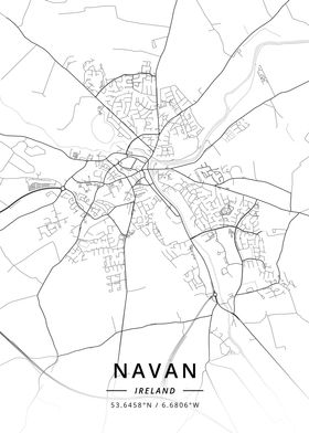 'Navan Ireland' Poster by Designer Map Art | Displate