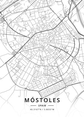 'Mostoles Spain' Poster by Designer Map Art | Displate