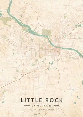 'Little Rock United States' Poster by Designer Map Art | Displate