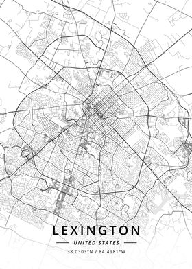 'Lexington United States' Poster by Designer Map Art | Displate