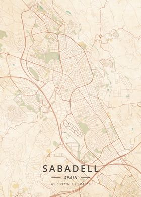'Sabadell Spain' Poster by Designer Map Art | Displate