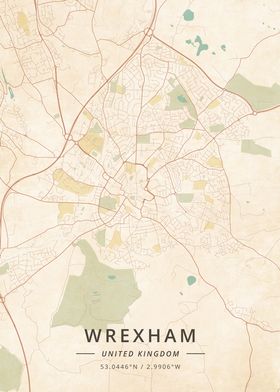 'Wrexham United Kingdom' Poster by Designer Map Art | Displate