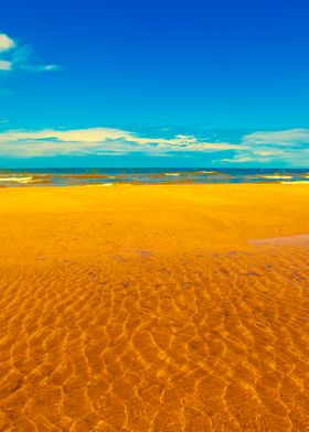 'The Beach At High Tide' Poster by Stunning Wallpapers | Displate