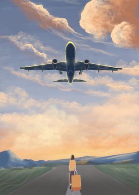 'Airplane Plane Travel ' Poster by Max Ronn | Displate