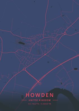 'Howden United Kingdom' Poster by Designer Map Art | Displate